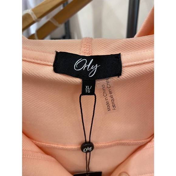 Orly | Tops | New Orly Sweatshirt Jacket In Peach | Poshmark